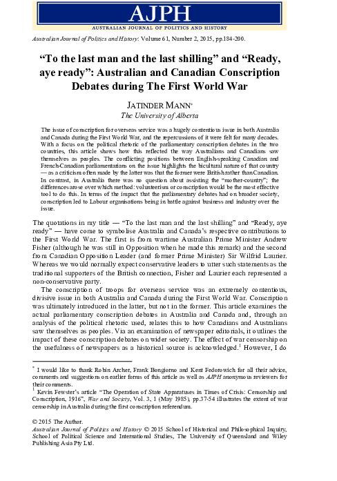 (PDF) ‘“To the last man and the last shilling” and “Ready, aye ready ...