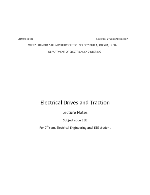 (PDF) Electrical drives