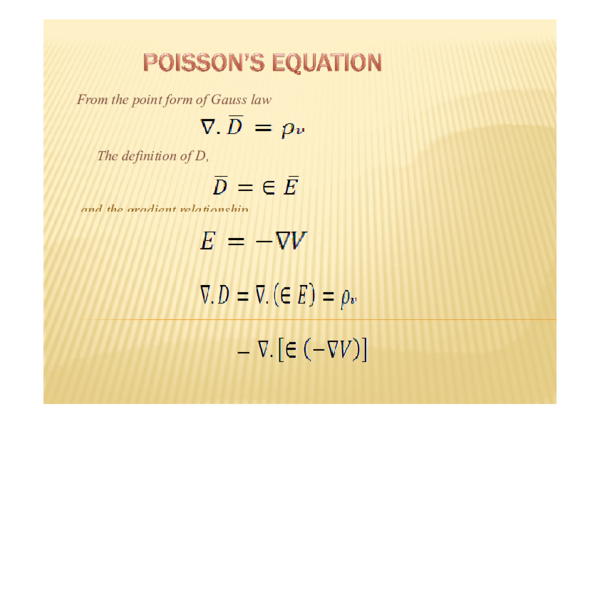 (PPT) Poisson’s Equation work