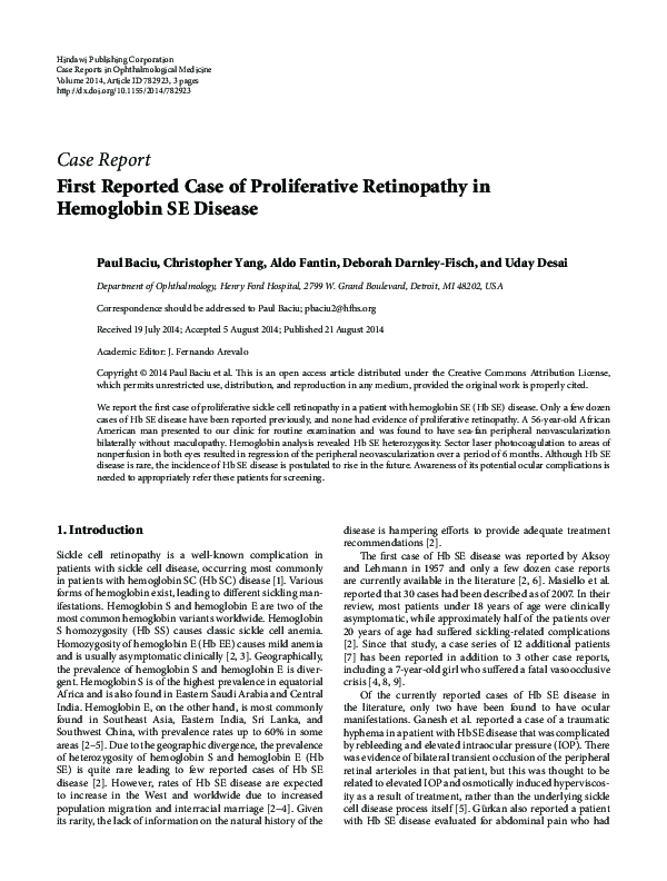 (PDF) Case Report First Reported Case of Proliferative Retinopathy in ...