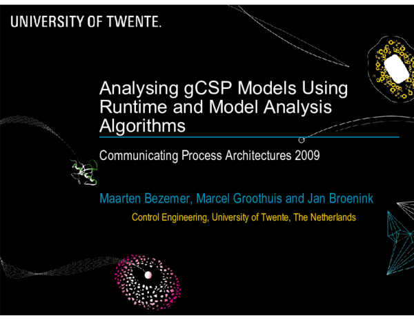 Pdf Analysing Gcsp Models Using Runtime And Model Analysis Algorithms