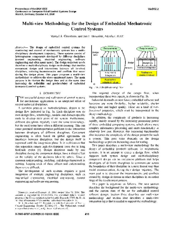 (PDF) Multi-View Methodology for the Design of Embedded Mechatronic Control Systems | Marcel ...