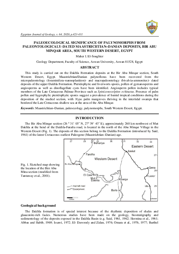 (PDF) Paleoecological Significance of Palynomorphs from ...