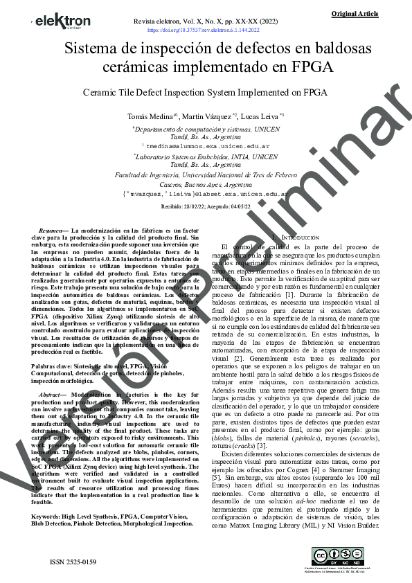 (PDF) Sistema de inspección de defectos en baldosas cerámicas ...