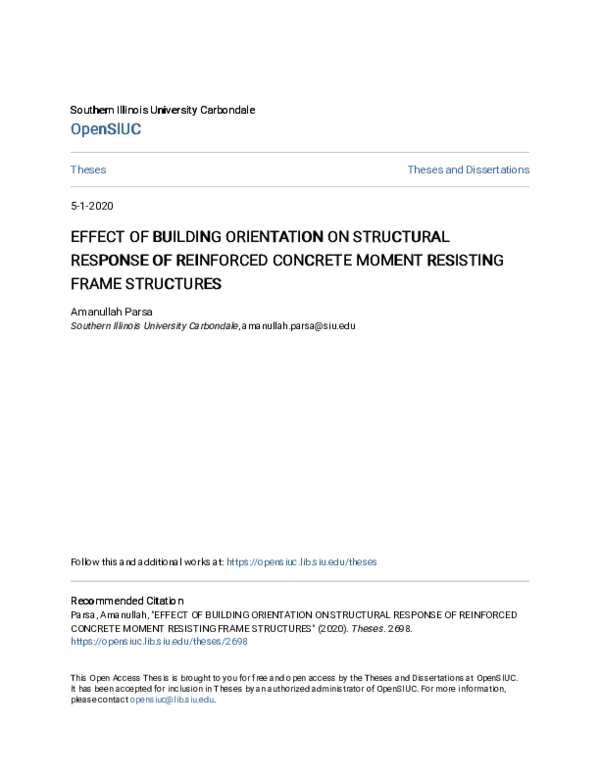 (PDF) Effect of Building Orientation on Structural Response of ...
