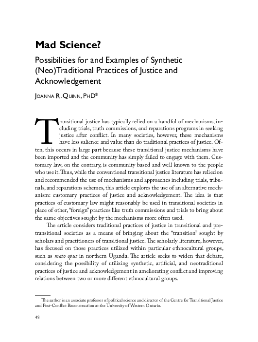 (PDF) Mad Science? Possibilities for and Examples of Synthetic (Neo ...