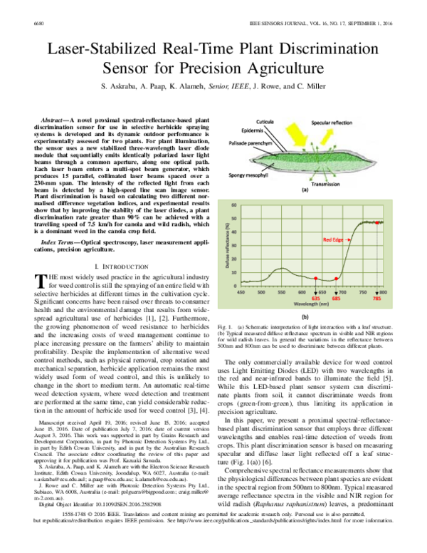 (PDF) Laser-Stabilized Real-Time Plant Discrimination Sensor for ...