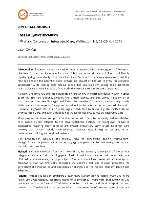 (PDF) The Five Eyes of Innovation