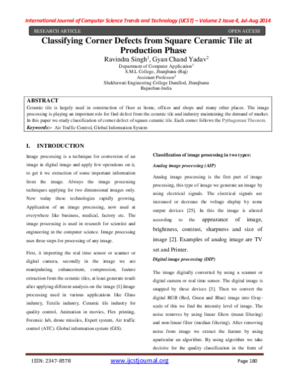 (PDF) Classifying Corner Defects from Square Ceramic Tile at Production ...