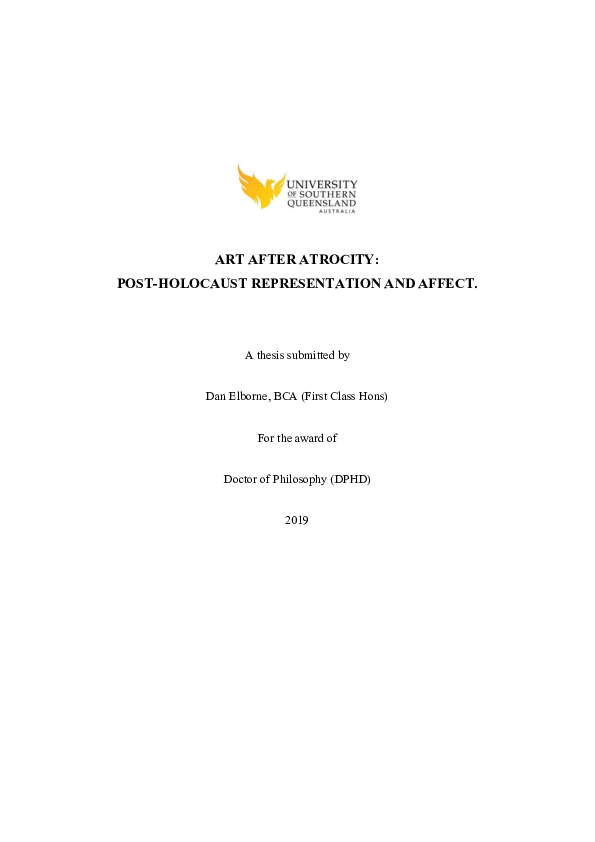 (PDF) Art after atrocity: post-Holocaust representation and affect