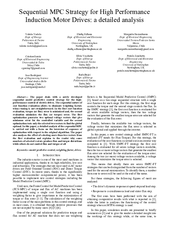 (PDF) Sequential MPC Strategy for High Performance Induction Motor ...