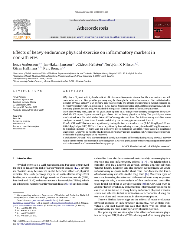 (PDF) Effects of heavy endurance physical exercise on inflammatory ...