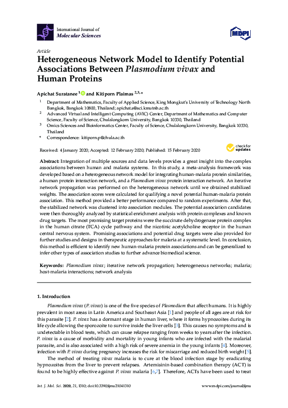 (PDF) Heterogeneous Network Model to Identify Potential Associations ...