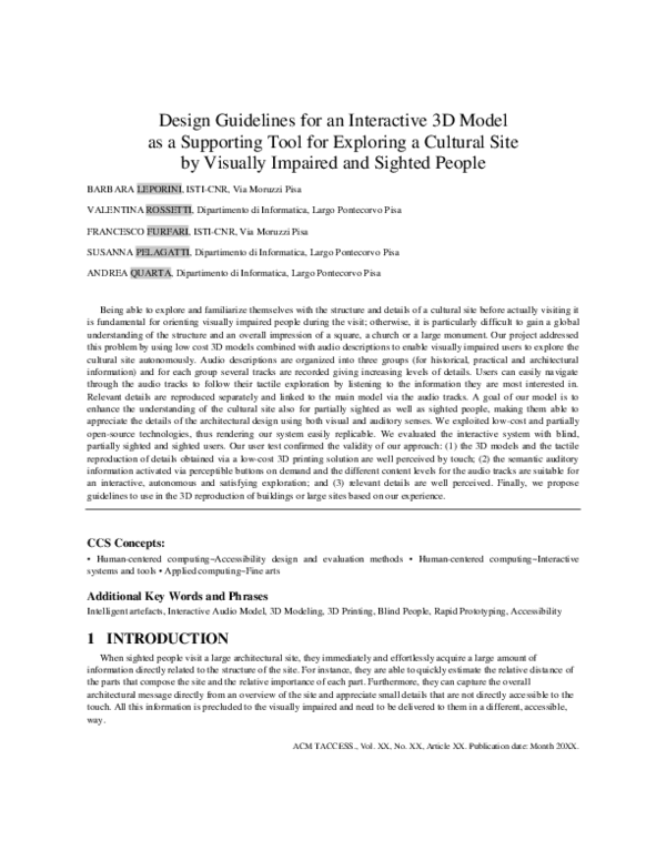 (PDF) Design Guidelines for an Interactive 3D Model as a Supporting ...