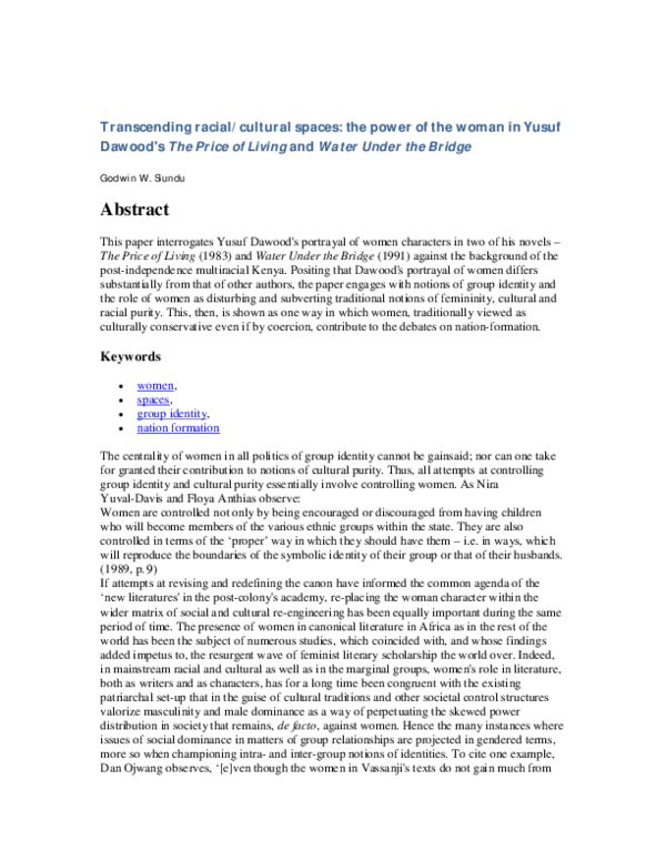 (PDF) Transcending racial/cultural spaces: the power of the woman in ...