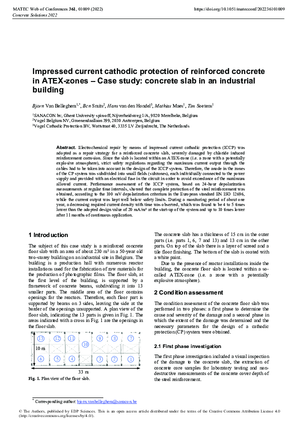 (PDF) Impressed current cathodic protection of reinforced concrete in ...