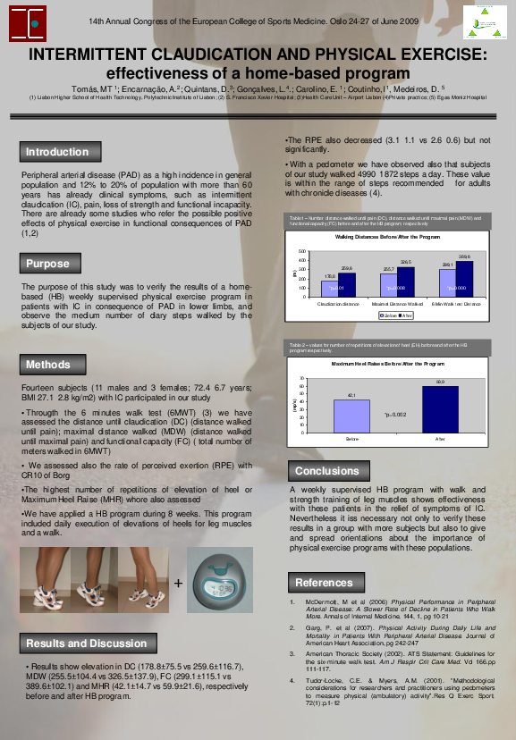 (PDF) Intermittent claudication and physical exercise: effectiveness of ...