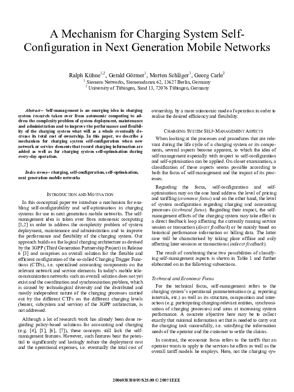 (PDF) A Mechanism for Charging System Self-Configuration in Next Generation Mobile Networks ...