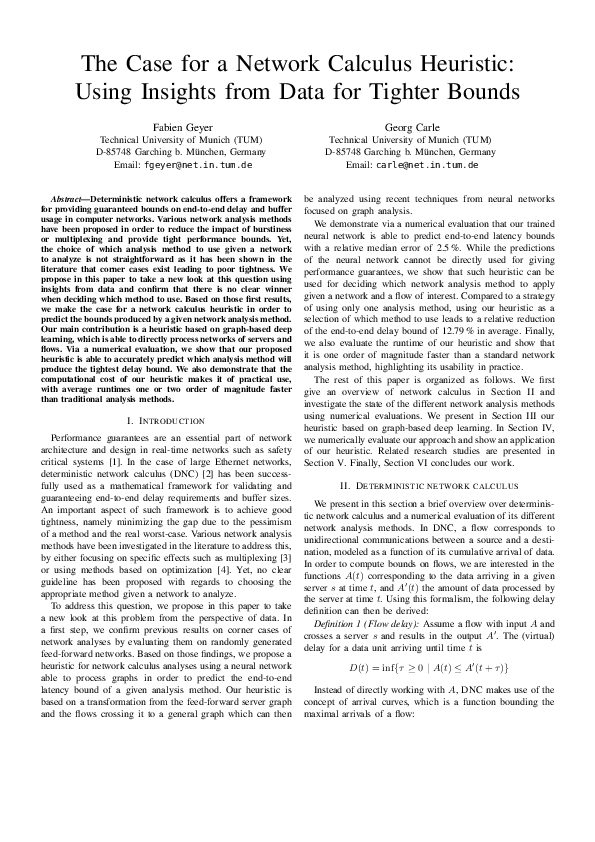 (PDF) The Case for a Network Calculus Heuristic: Using Insights from Data for Tighter Bounds ...