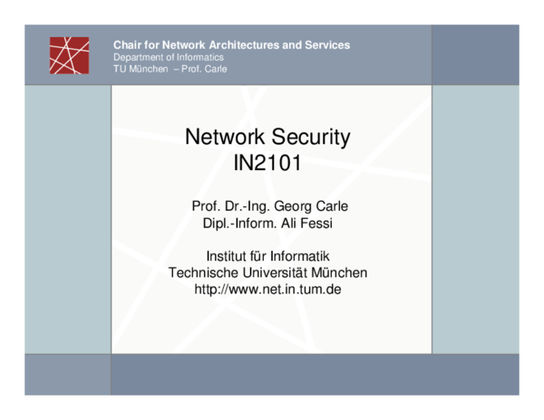 (PDF) Network Security | Georg Carle - Academia.edu