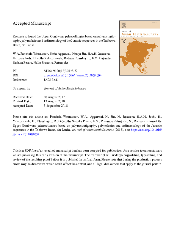 (PDF) Reconstruction of the Upper Gondwana palaeoclimates based on ...