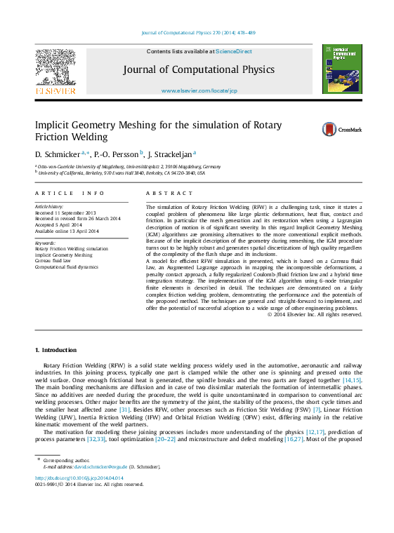 (PDF) Implicit Geometry Meshing for the simulation of Rotary Friction ...