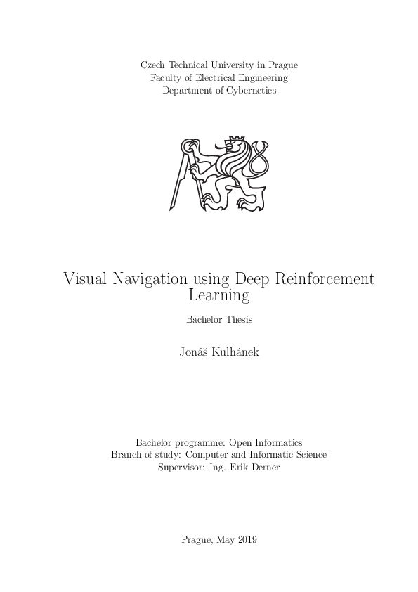 Pdf Visual Navigation Using Deep Reinforcement Learning