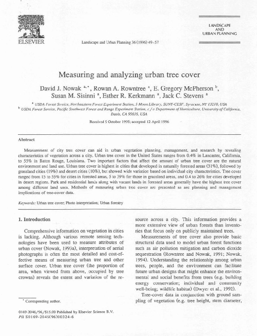 (PDF) Measuring and analyzing urban tree cover | David Nowak - Academia.edu