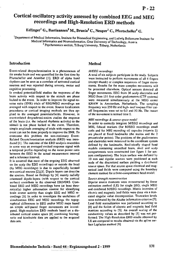 (PDF) Cortical oscillatory activity assessed by combined EEG and MEG recordings and High ...