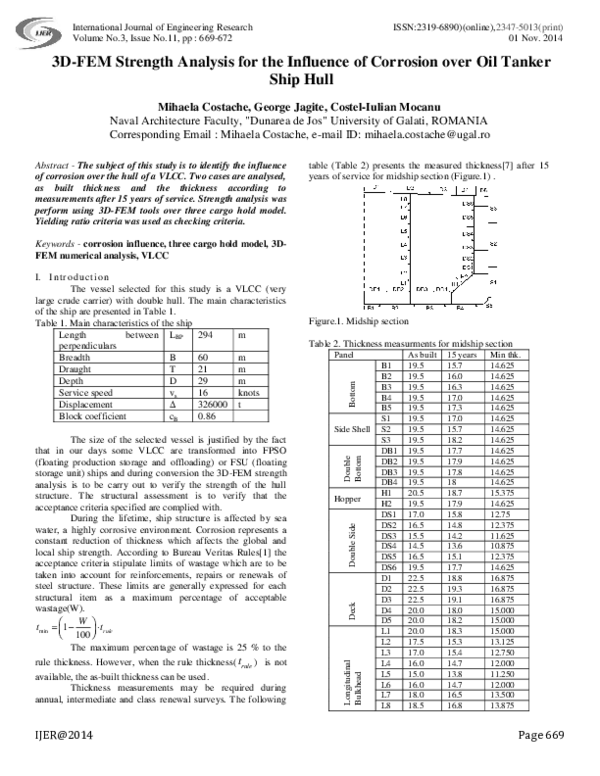 (PDF) 3D-FEM Strength Analysis for the Influence of Corrosion over Oil ...