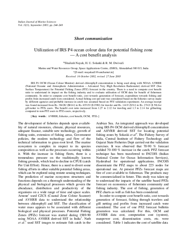 (PDF) Utilization of IRS P4 ocean colour data for potential fishing ...