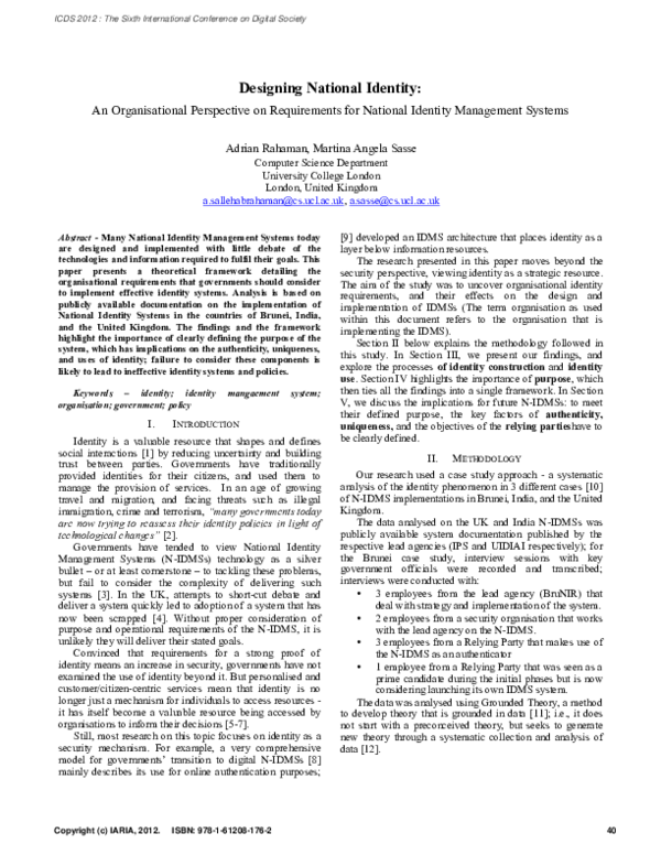 (PDF) Designing National Identity: An Organisational Perspective on ...