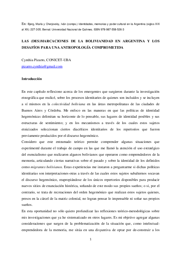 (PDF) Identidades, memorias y poder cultural en la Argentina (siglos ...