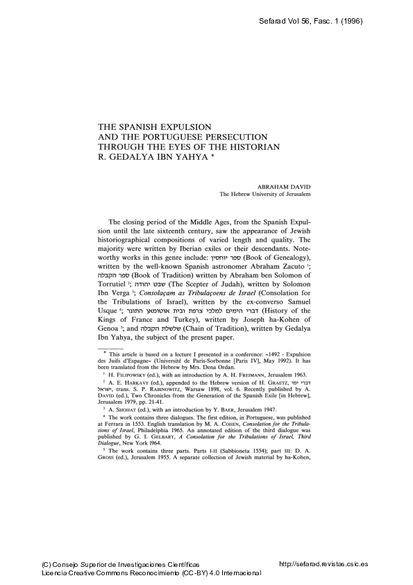 (PDF) The Spanish Expulsion and the Portuguese Persecution through the ...