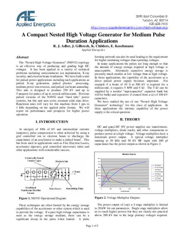 (PDF) A compact nested high voltage generator for medium pulse duration ...