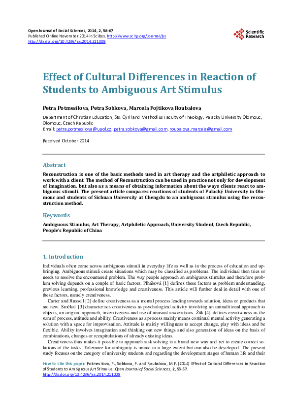 (PDF) Effect of Cultural Differences in Reaction of Students to ...