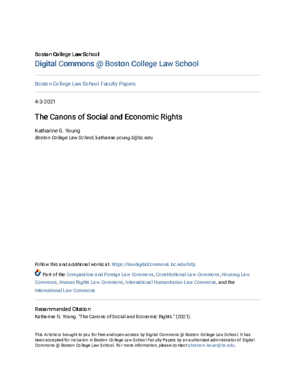 (PDF) The Canons of Social and Economic Rights