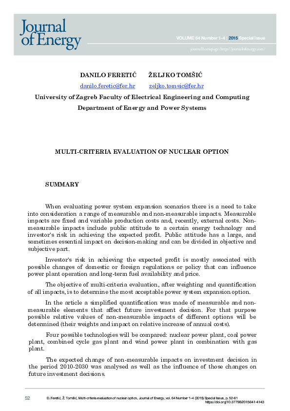 (PDF) Multi-criteria evaluation of nuclear option