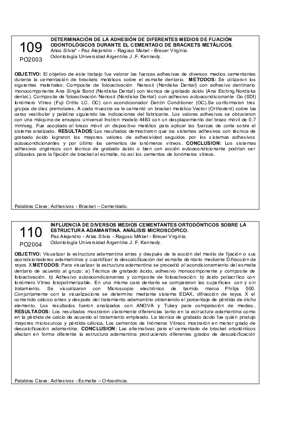 (PDF) Determinación de la adhesión de diferentes medios de fijación ...