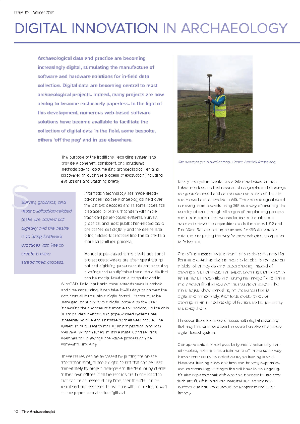 (PDF) Digital innovation in archaeology