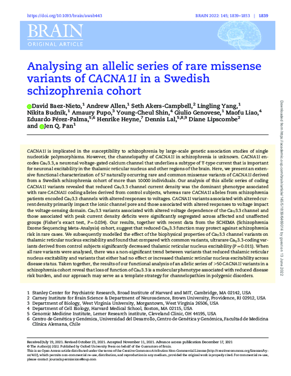 (PDF) Analysing an allelic series of rare missense variants of CACNA1I ...