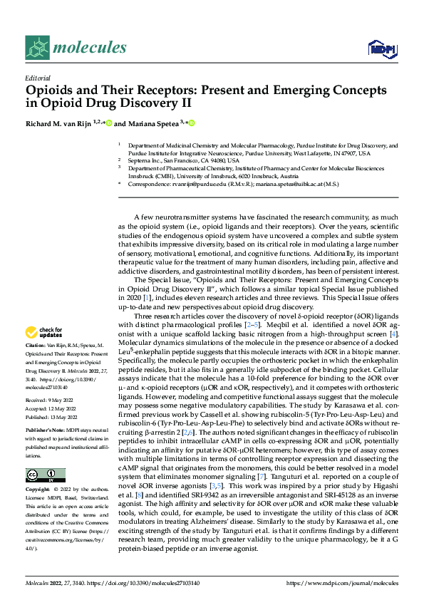 (PDF) Opioids and Their Receptors: Present and Emerging Concepts in ...