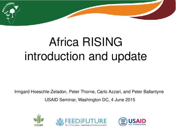 (PDF) Africa RISING introduction and update
