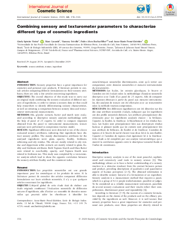 (PDF) Combining sensory and texturometer parameters to characterize ...