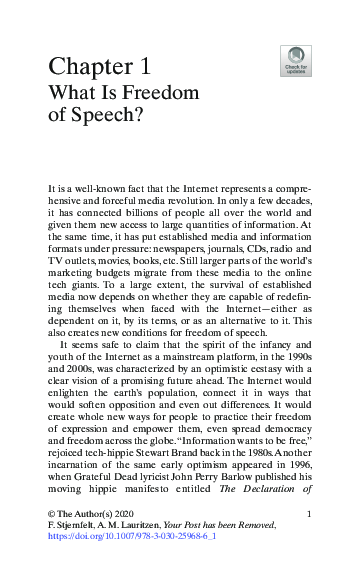(PDF) What Is Freedom of Speech?