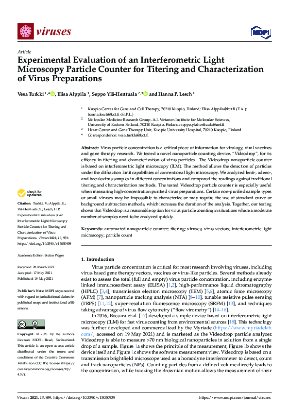 (PDF) Experimental Evaluation of an Interferometric Light Microscopy ...
