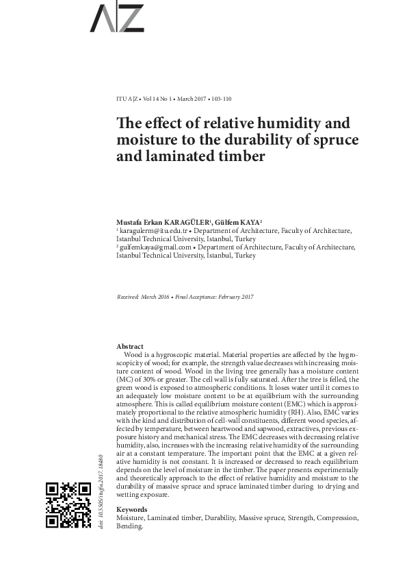 (PDF) The Effect of Relative Humidity and Moisture to the Durability of ...