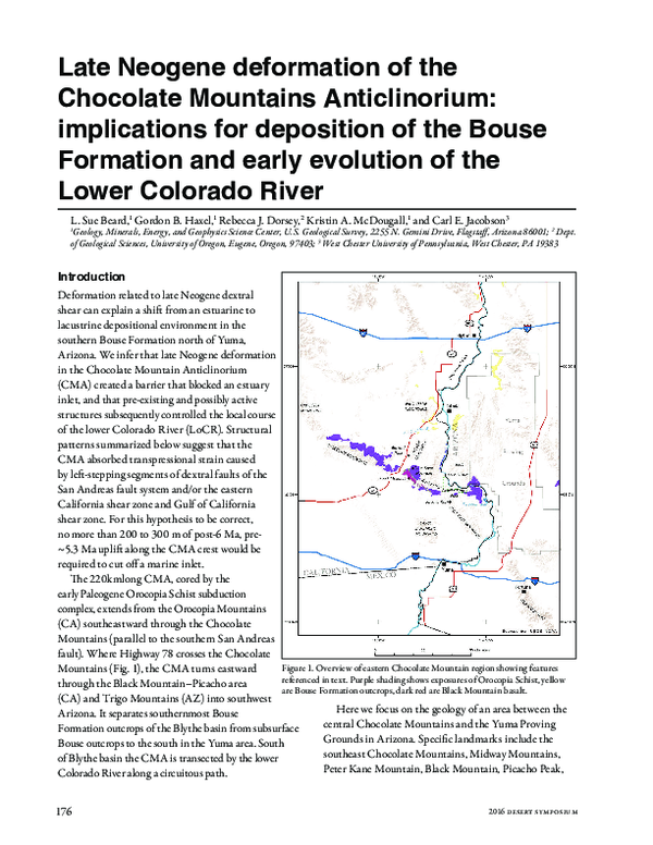 (PDF) Late Neogene deformation of the Chocolate Mountains Anticlinorium ...