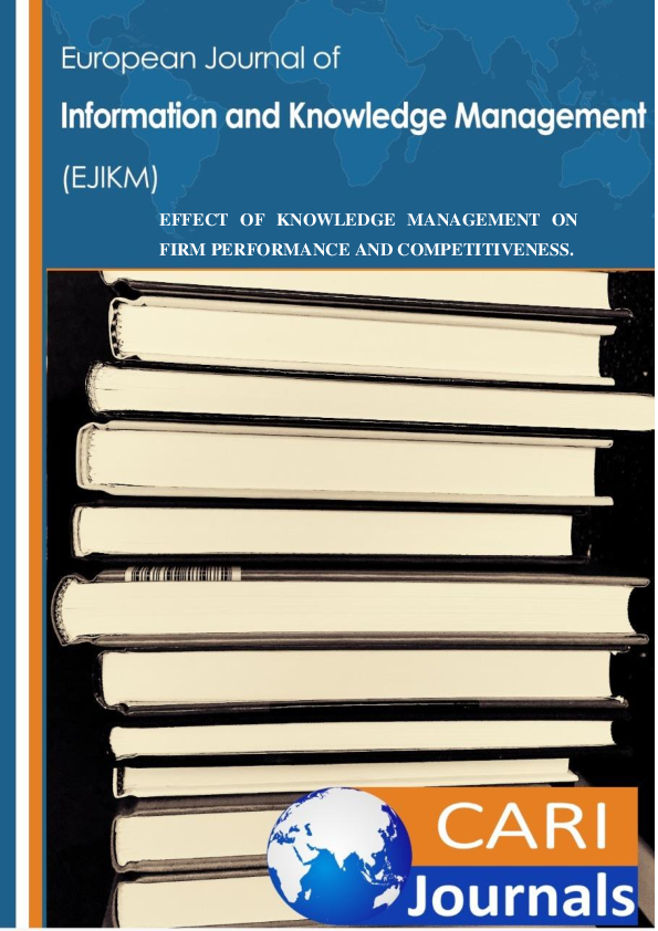 (PDF) Effect of Knowledge Management on Firm Performance and Competitiveness