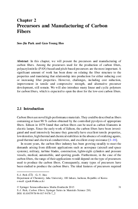 (PDF) Precursors and Manufacturing of Carbon Fibers